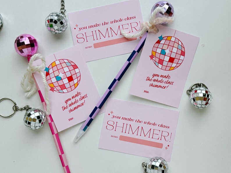 Printable Kids Disco Swiftie Valentine Tag, You Make the Whole Class ...