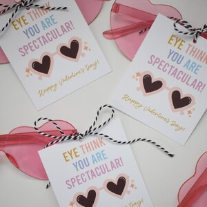 Printable Valentine Kids Heart Sunglasses Card/tag, School, Classroom ...