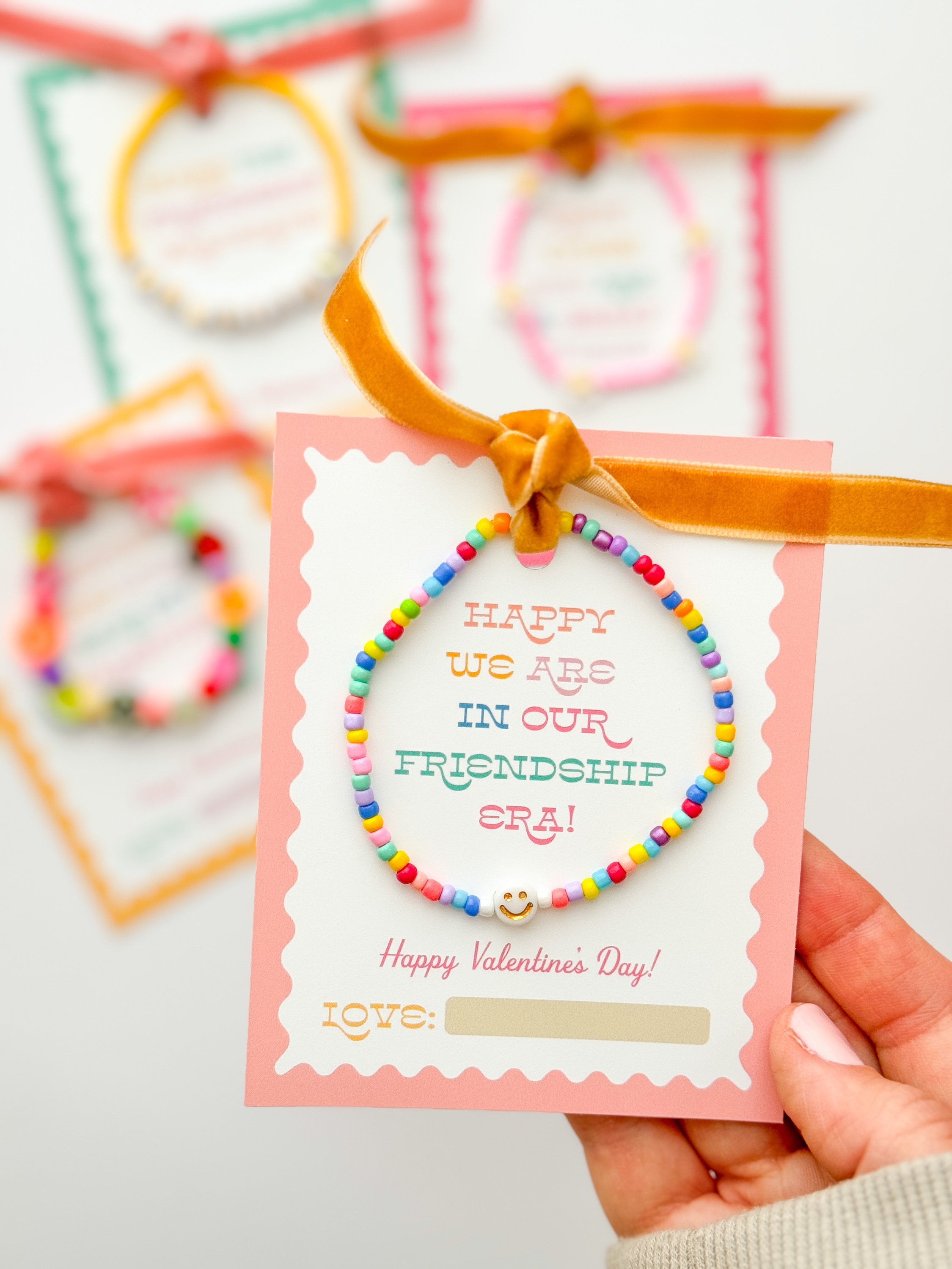 Printable Kids Friendship Bracelet Valentine Card, Swiftie Friendship ...