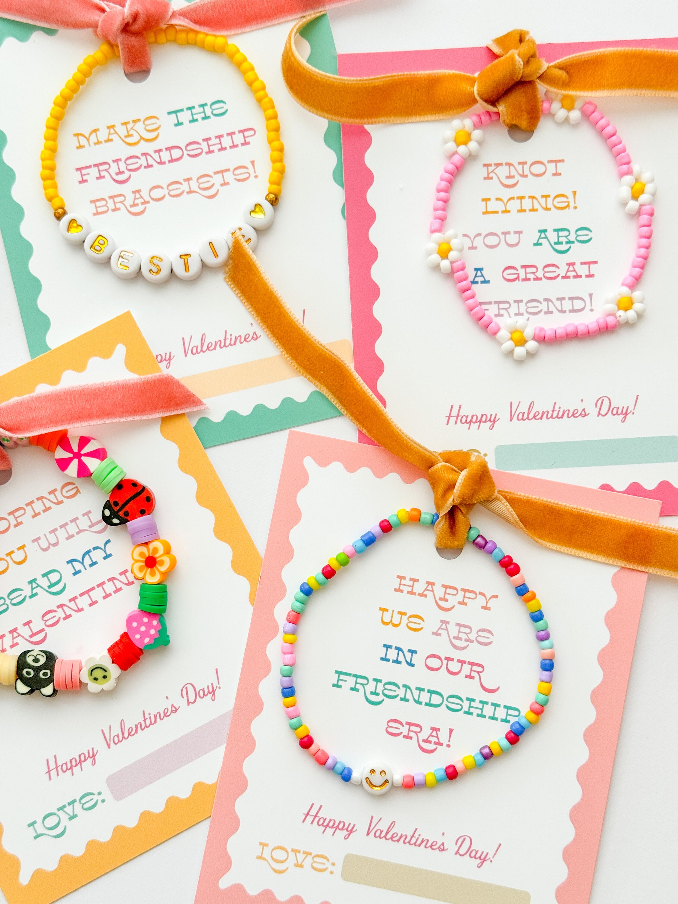 Printable Kids Friendship Bracelet Valentine Card, Swiftie Friendship ...
