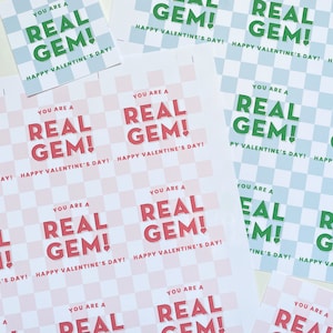 Printable Ring Pop Valentine Tag, You Are a Real Gem, Preschool ...