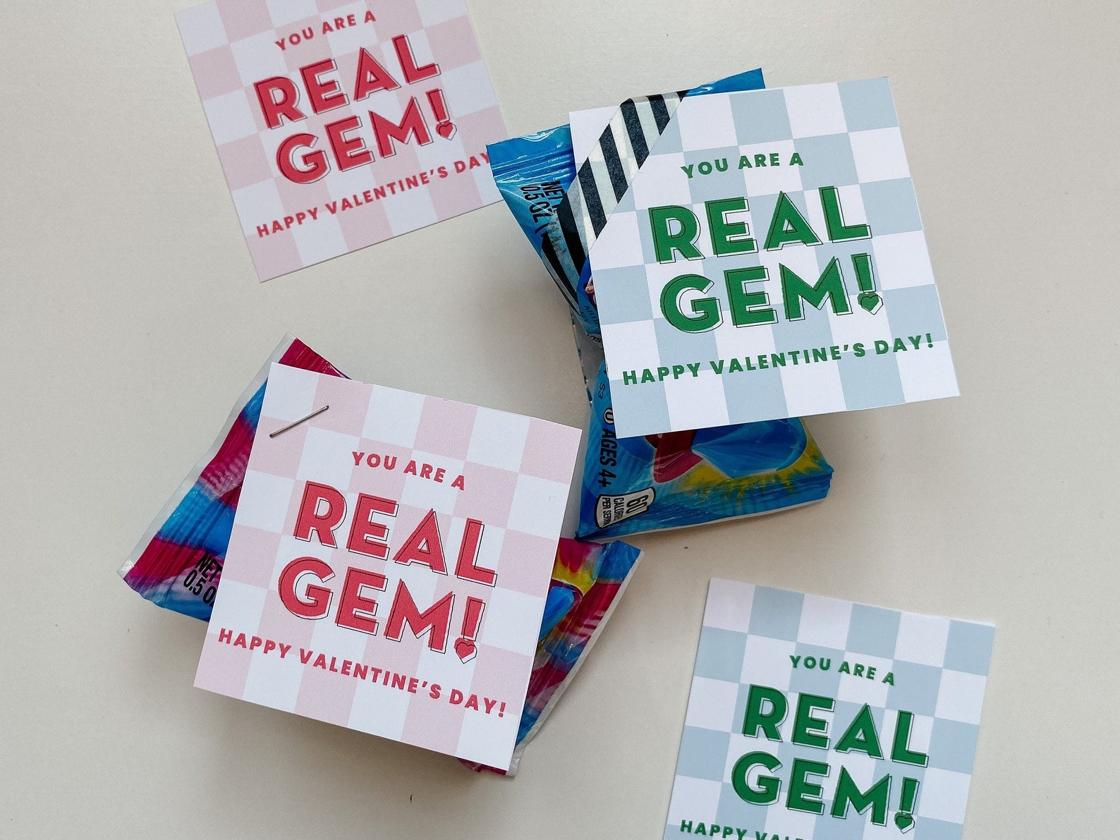 Printable Ring Pop Valentine Tag, You Are a Real Gem, Preschool ...