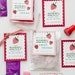Printable Fruit Snack Valentine Tag, Berry Classroom Valentines for ...