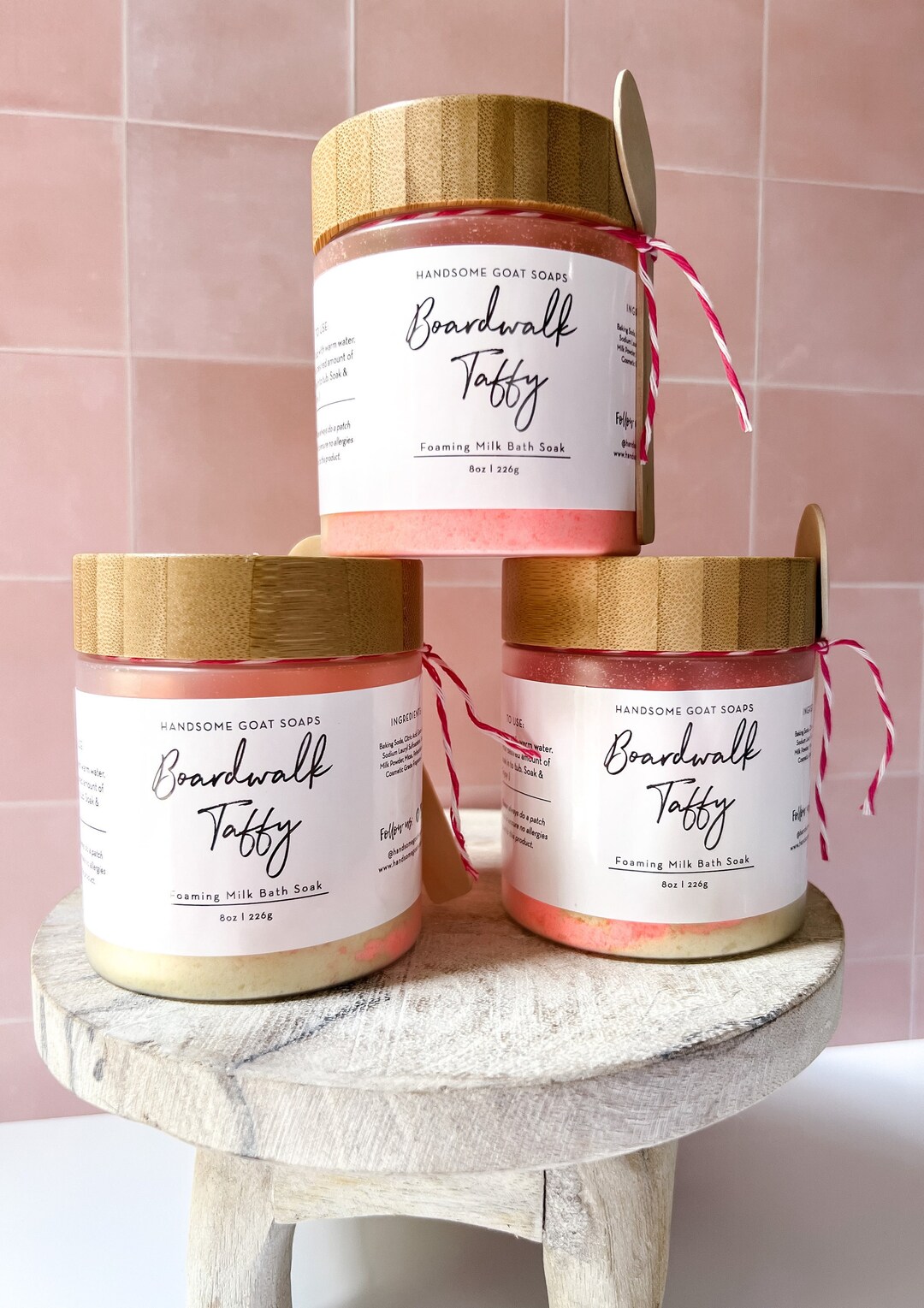 Boardwalk Taffy Foaming Goat Milk Bath Soak - Etsy