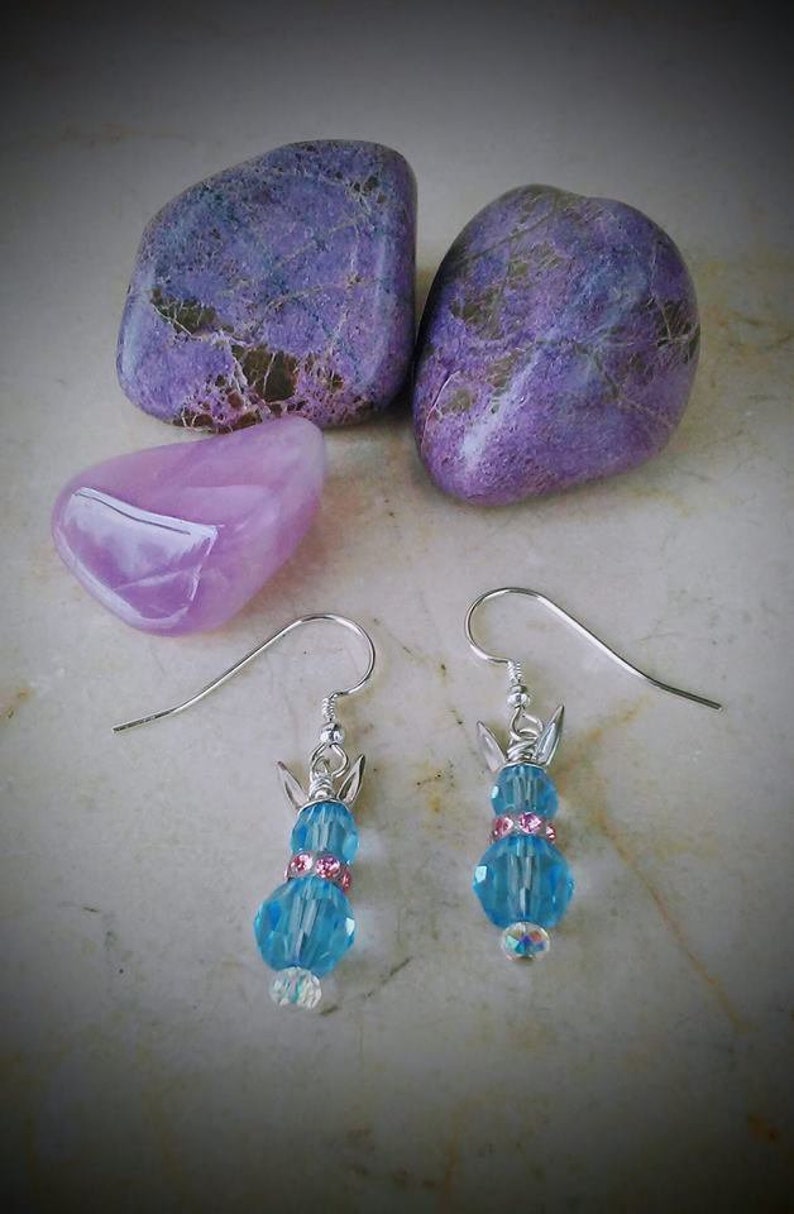 Crystal Bunny Earrings for Easter, Bunny From Swarovski Crystals ...