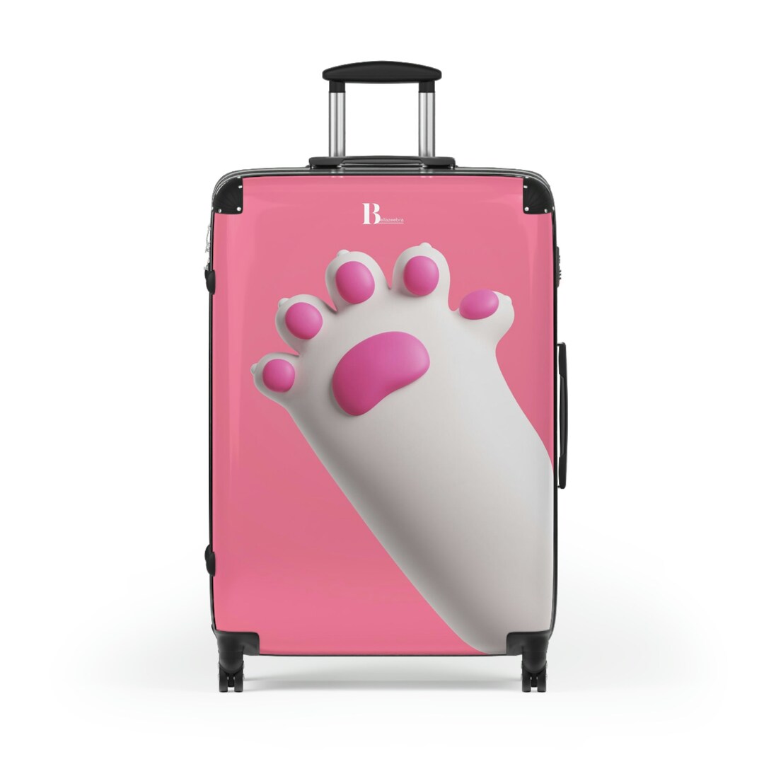 BELLAZEEBRA Custom Hard-shell Suitcases in Pink Background - Etsy