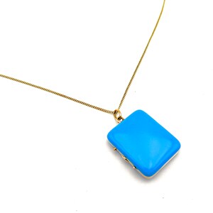 Antique 14K Gold Blue Enamel Locket Pendant | Victorian Robin's Egg ...