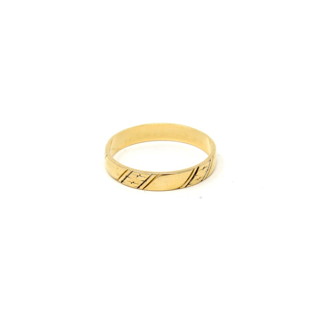 Vintage 14k Gold Wedding Band Mid-century Solid Yellow Gold Keepsake ...