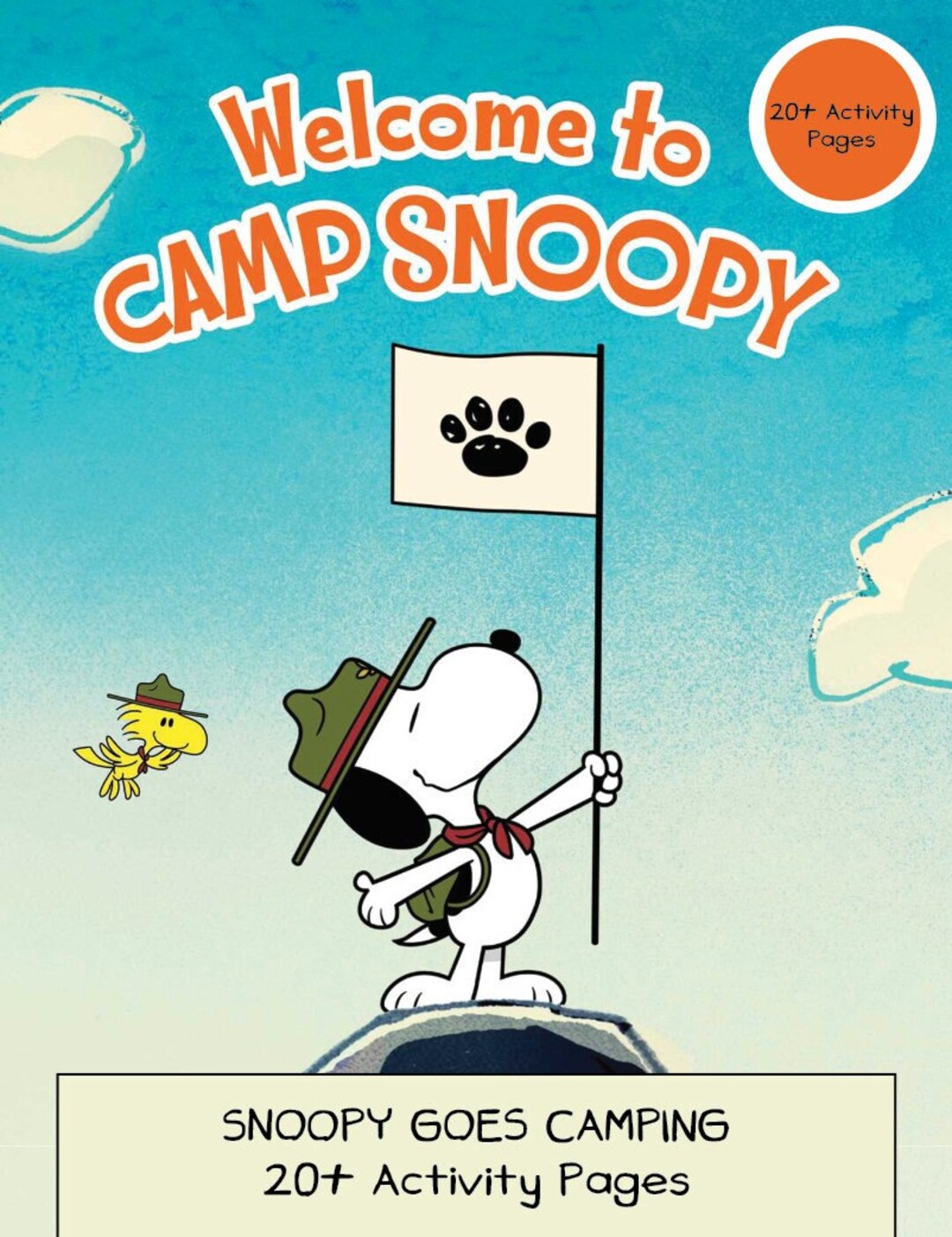 Snoopy Camping Activity Packet / Worksheet 20 Pages of Coloring, Word ...