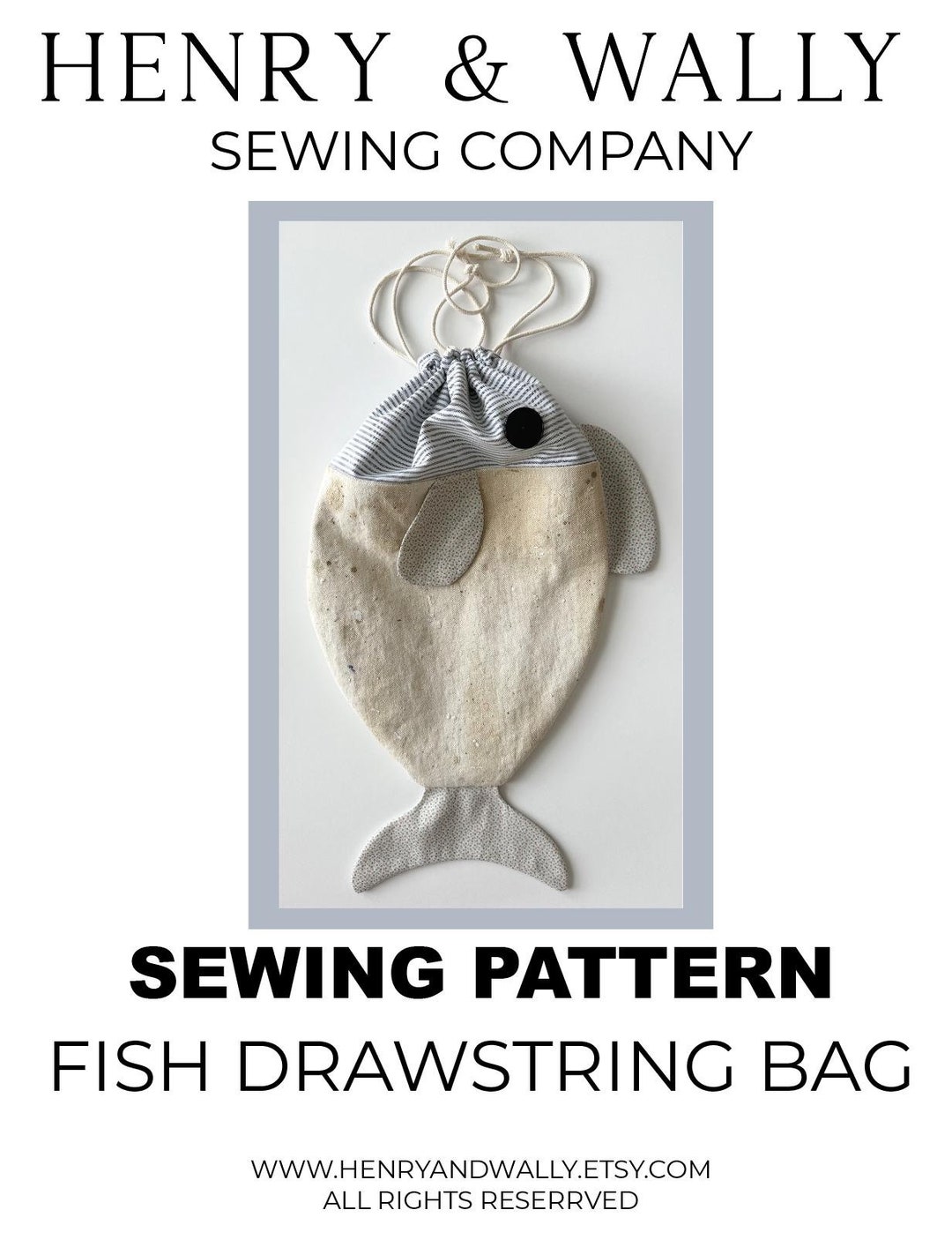 Fish Drawstring Bag Sewing Pattern: Beginner-friendly (PDF) - Etsy