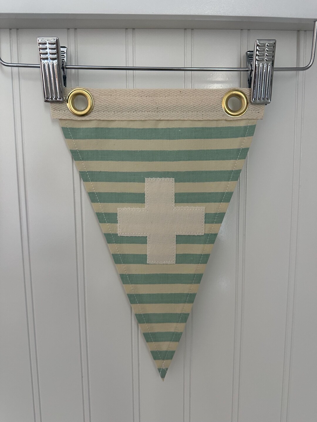 Nautical Striped Swiss Cross Pennant / Burgee Flag - Etsy