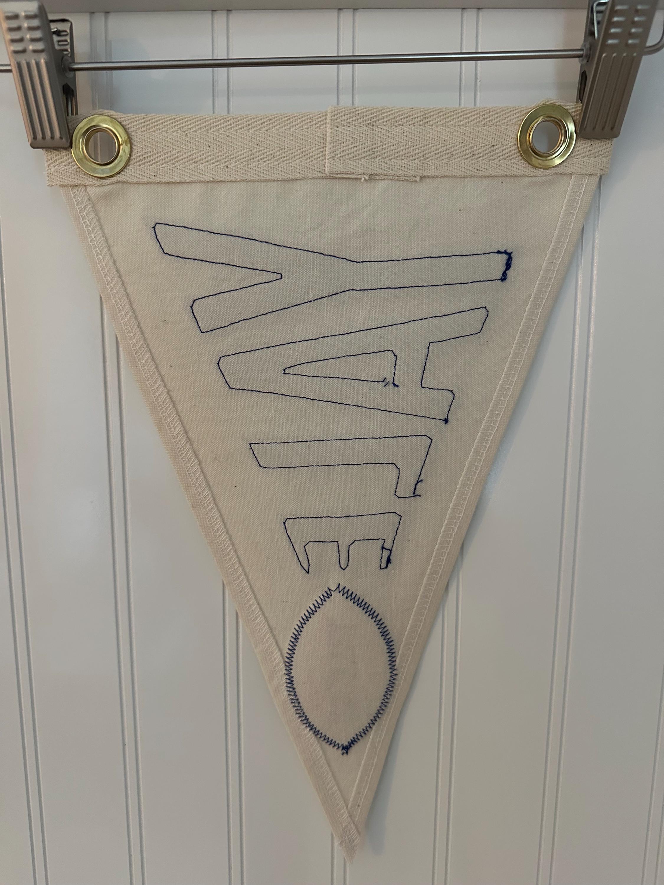YALE With Vintage Patch - Pennant Flag / Sailing Flag - Etsy