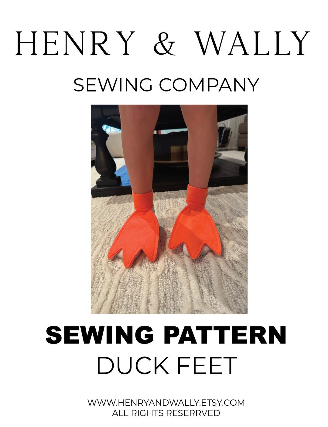 Bird Feet Costume Sewing Pattern: Penguin, Duck Feet Shoe Covers (PDF ...
