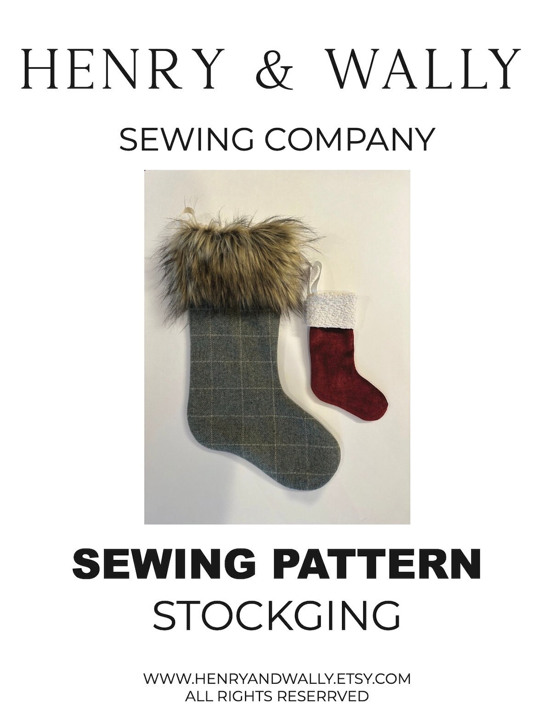 Christmas Stocking Sewing Pattern: Small & Large Holiday Stocking (PDF ...