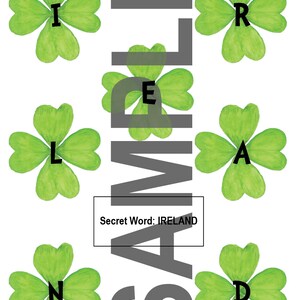 Shamrock Word Shuffle Printable PDF St. Patricks Day Classroom Game - Etsy