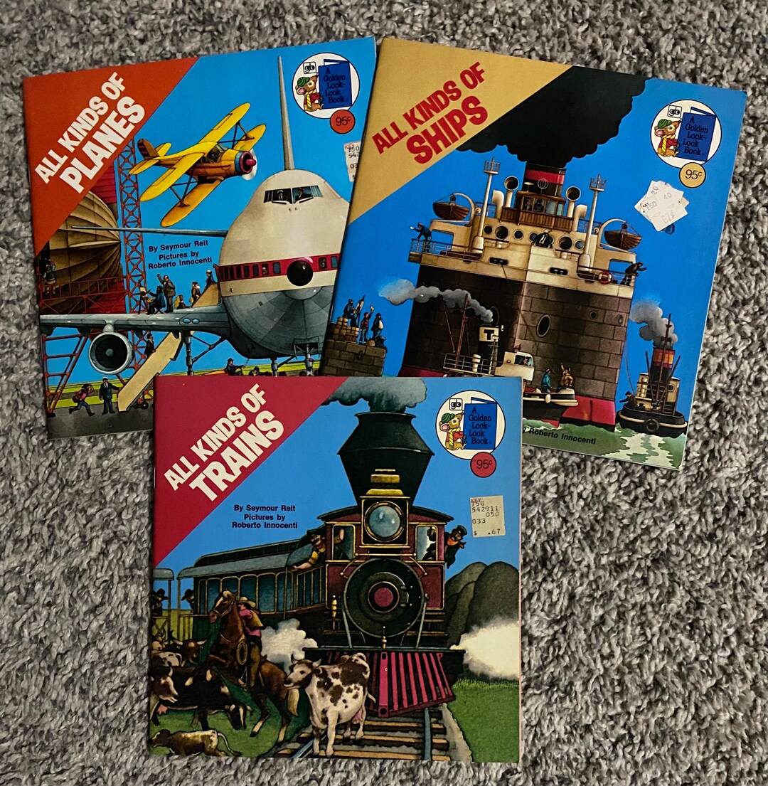 Set of 3 Golden Look Look Books All Kinds of Planes, All Kinds of ...