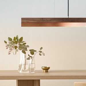 Pendant Lamp | Walnut & Copper | Dining Room | Gantlights | LED - Etsy