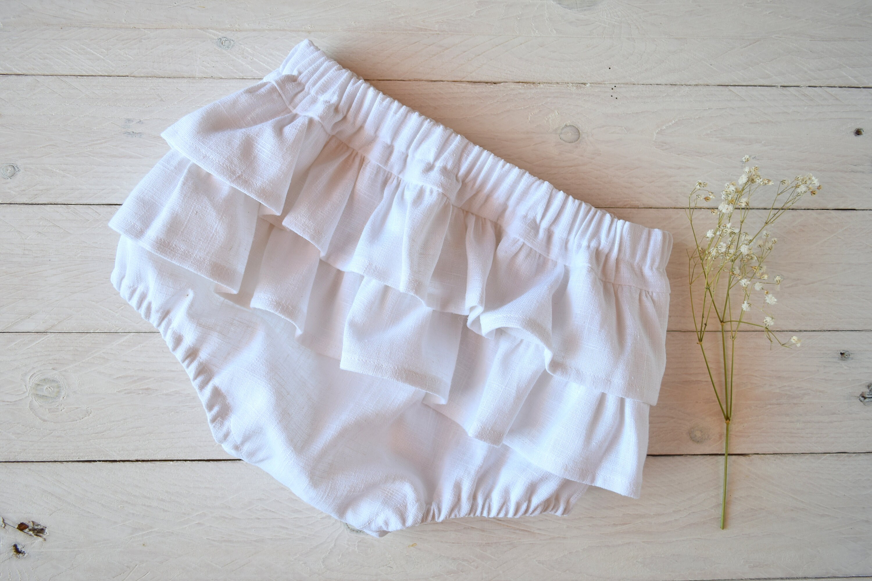 Linen Bloomers Baby Ruffle Bloomers | Etsy