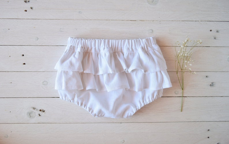 Linen Bloomers Baby Ruffle Bloomers | Etsy