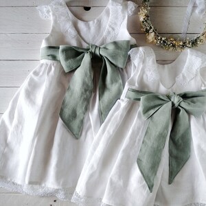 White Linen Dress, First Holy Communion - Etsy