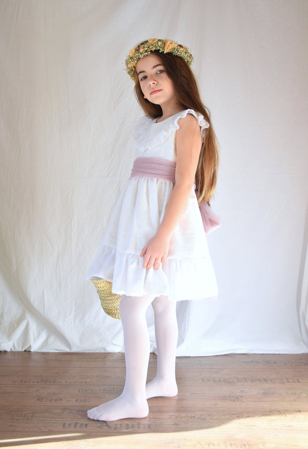 Flower Girl Dress, Boho Kids Clothes, First Communion - Etsy