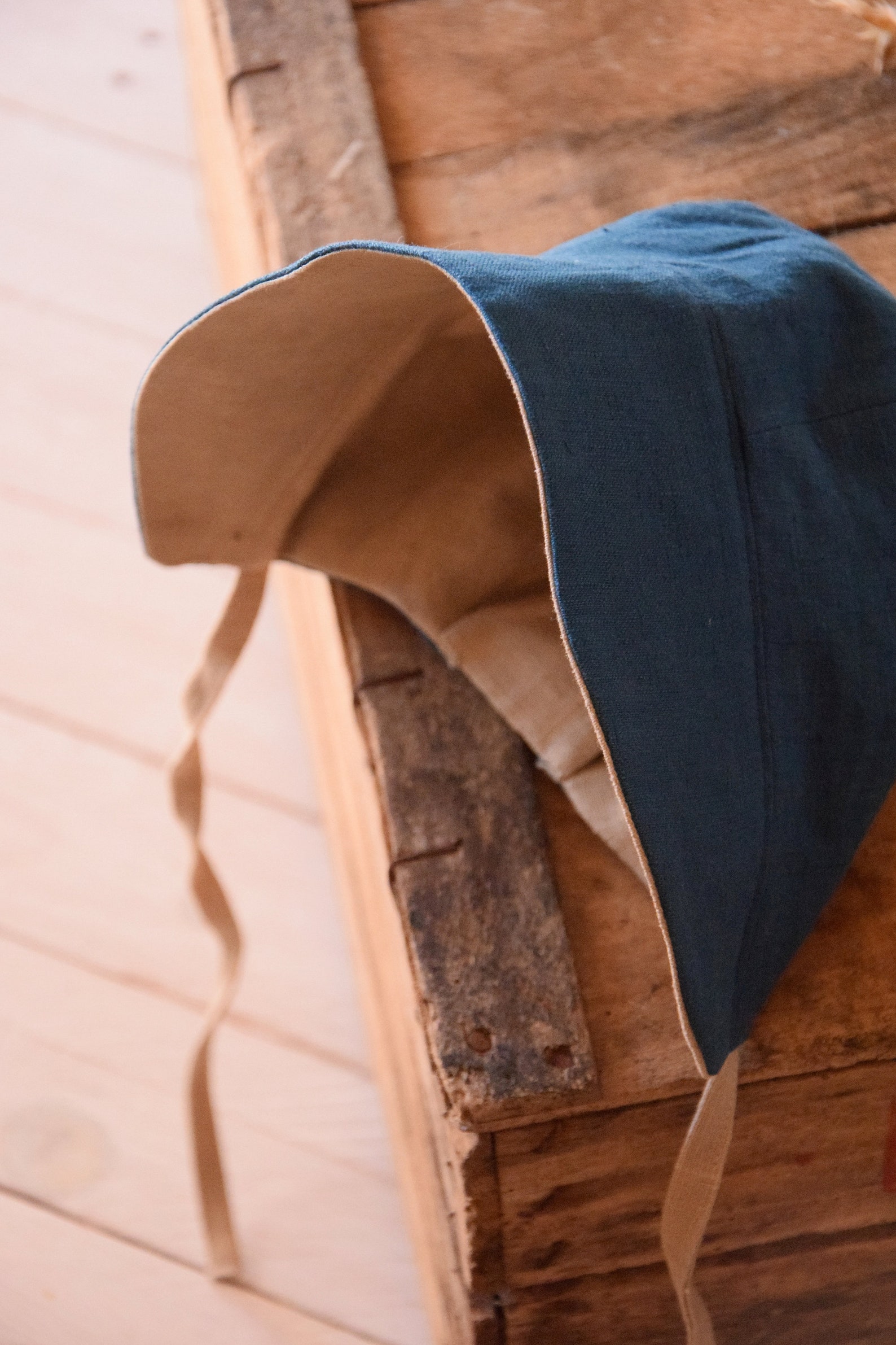 Reversible Linen Bonnet Brimmed Baby Bonnet | Etsy