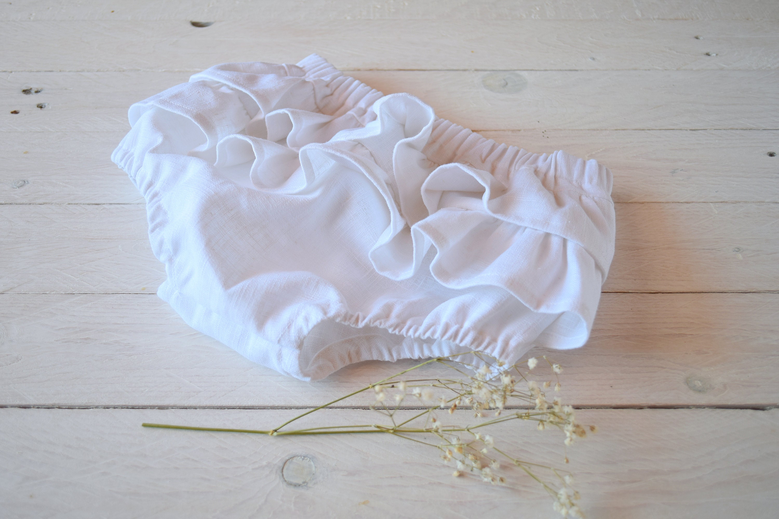 Linen Bloomers Baby Ruffle Bloomers | Etsy