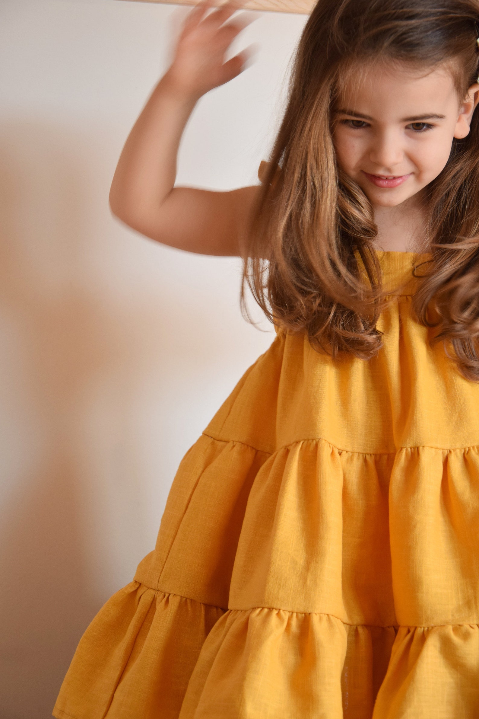 Vestito di lino bambina Abito boho lino - Etsy Italia