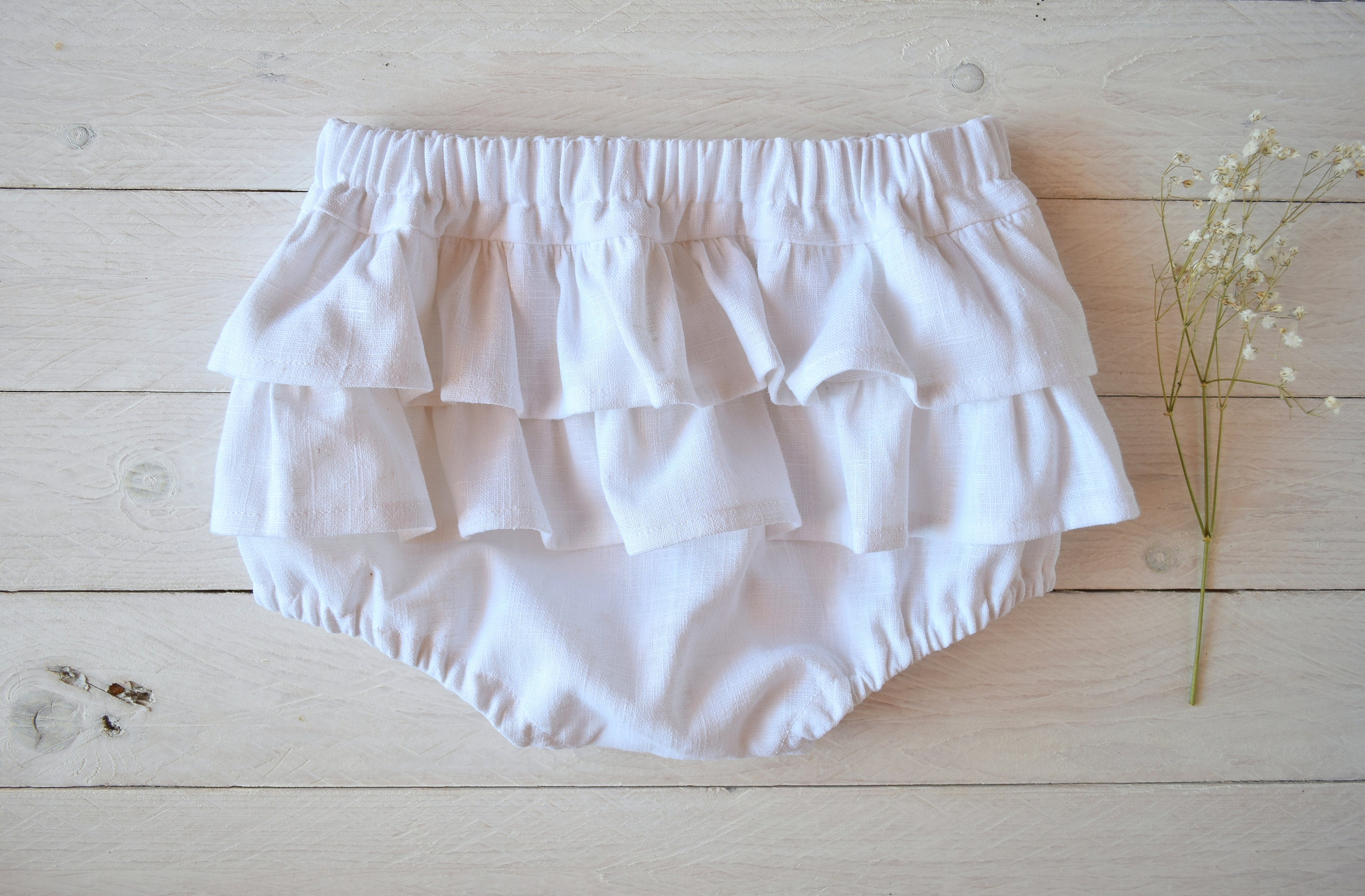 Linen Bloomers Baby Ruffle Bloomers | Etsy