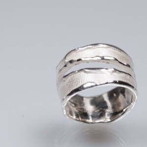 Ocean Ring in Sterling Silver Handcrafted, Wave Jewelry, Ocean Inspired ...