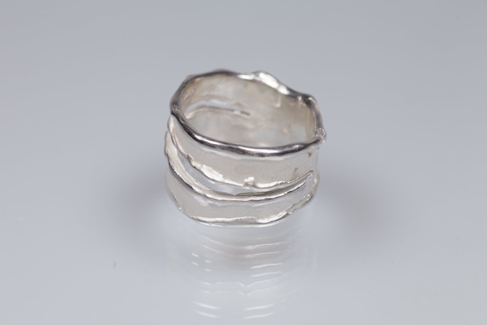 Ocean Ring in Sterling Silver Handcrafted, Wave Jewelry, Ocean Inspired ...