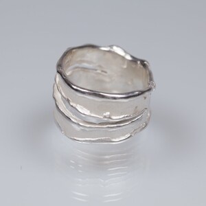 Ocean Ring in Sterling Silver Handcrafted, Wave Jewelry, Ocean Inspired ...