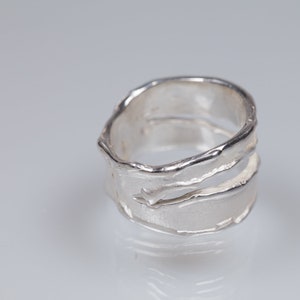 Ocean Ring in Sterling Silver Handcrafted, Wave Jewelry, Ocean Inspired ...