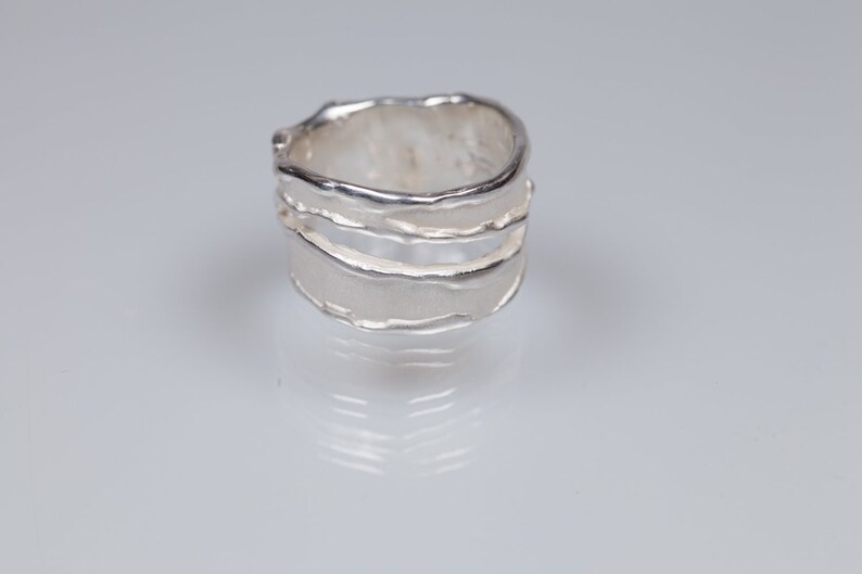 Ocean Ring in Sterling Silver Handcrafted, Wave Jewelry, Ocean Inspired ...