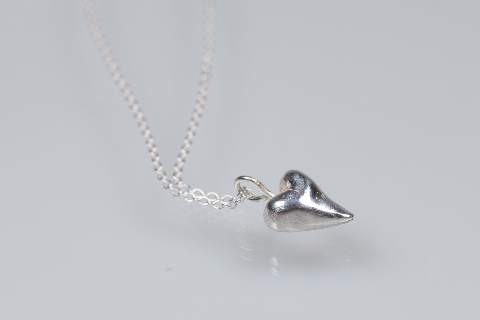 Sterling Silver Heart Shaped Necklace, Long Distance Relationship Gift ...
