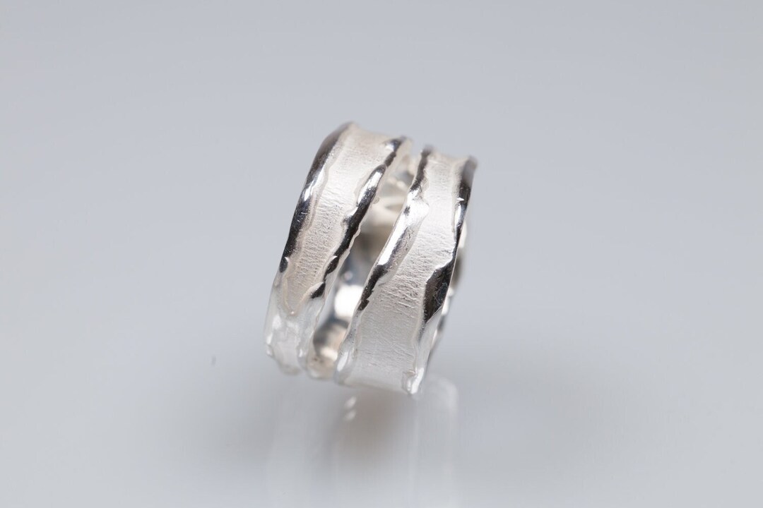 Ocean Ring in Sterling Silver Handcrafted, Wave Jewelry, Ocean Inspired ...