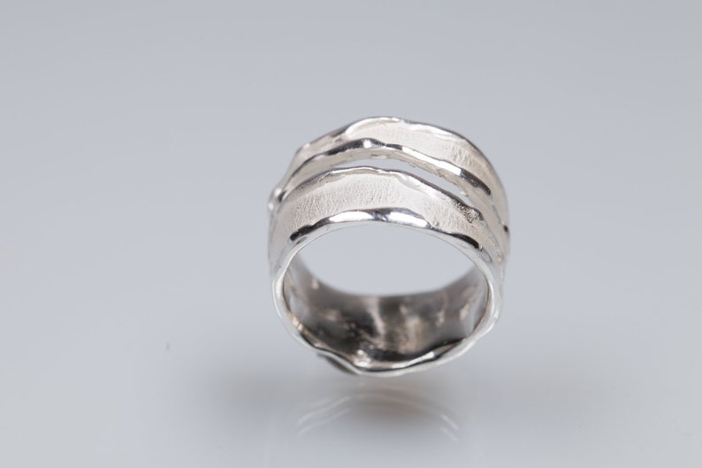 Ocean Ring in Sterling Silver Handcrafted, Wave Jewelry, Ocean Inspired ...