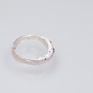 Ocean Ring Band With Tiny Grains of Sands, Sandcast Ring From Cinque ...