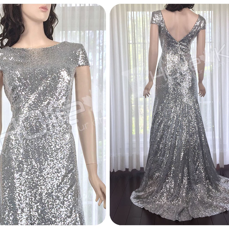 Silver Sequin Linen - Etsy