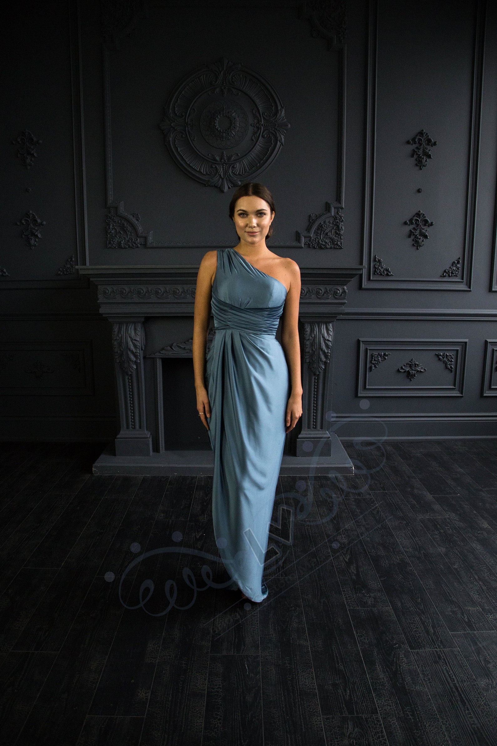 Maxi Greek Dress Blue Grecian Dress Blue Maxi Dress Blue | Etsy