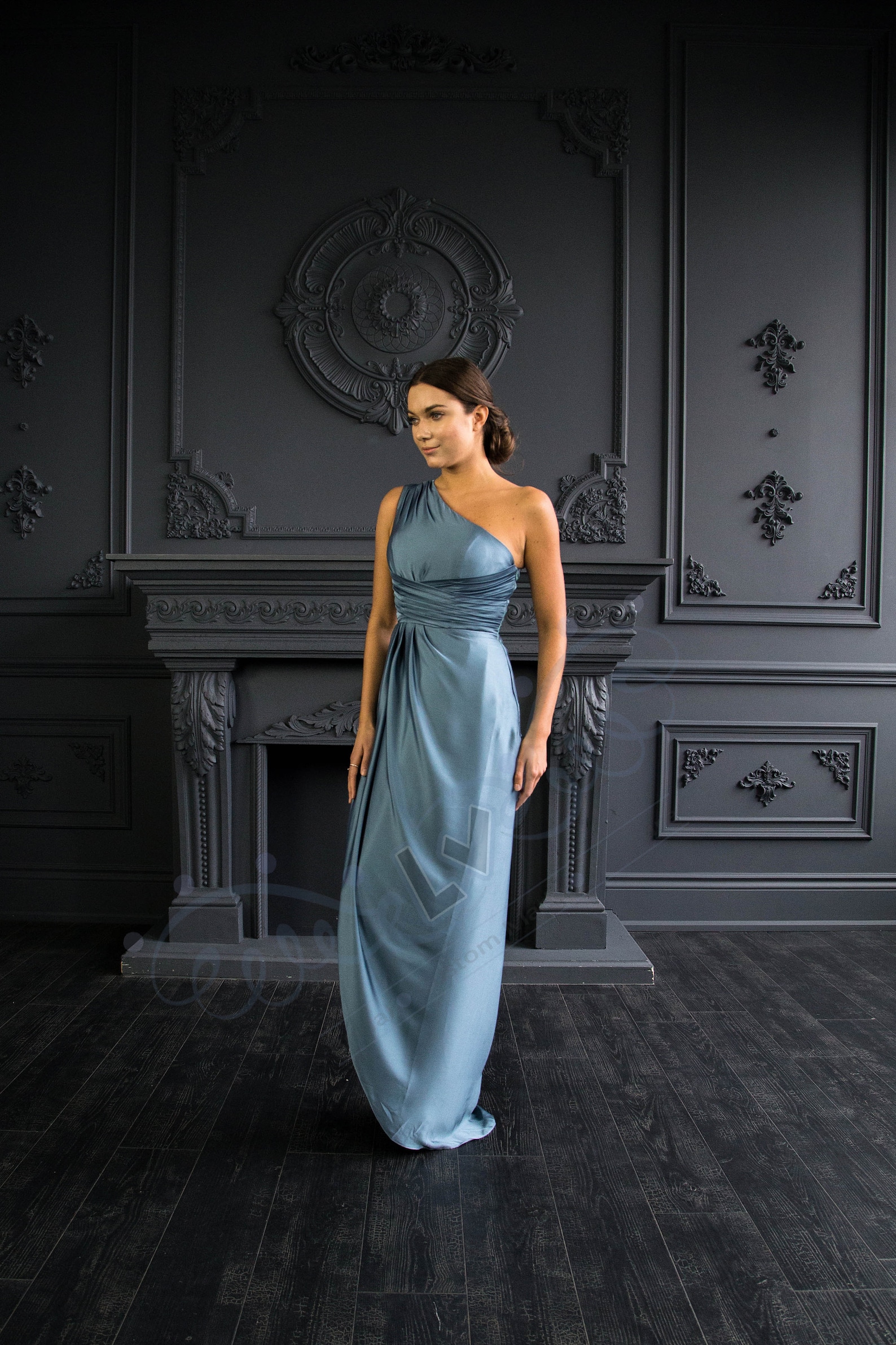 Maxi Greek Dress Blue Grecian Dress Blue Maxi Dress Blue | Etsy