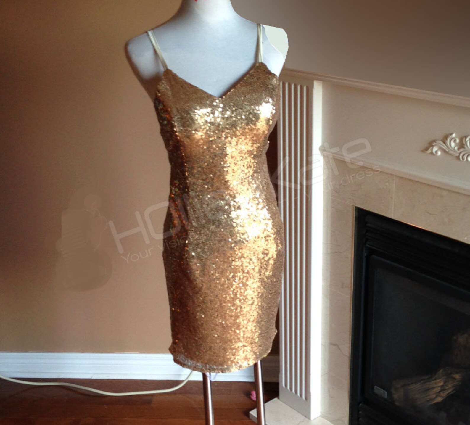 Gold Sequin Dress Sequin Dress Women Gold Bridesmaid Dress - Etsy