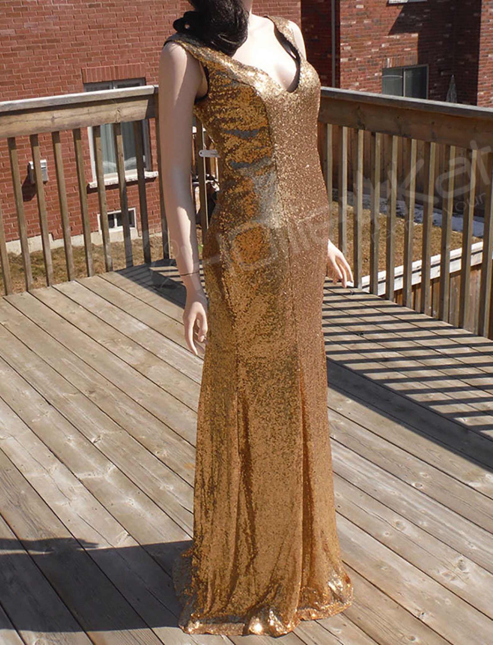 Gold Sequin Dress Gold Sequin Bridesmaid Dress Party Dress - Etsy