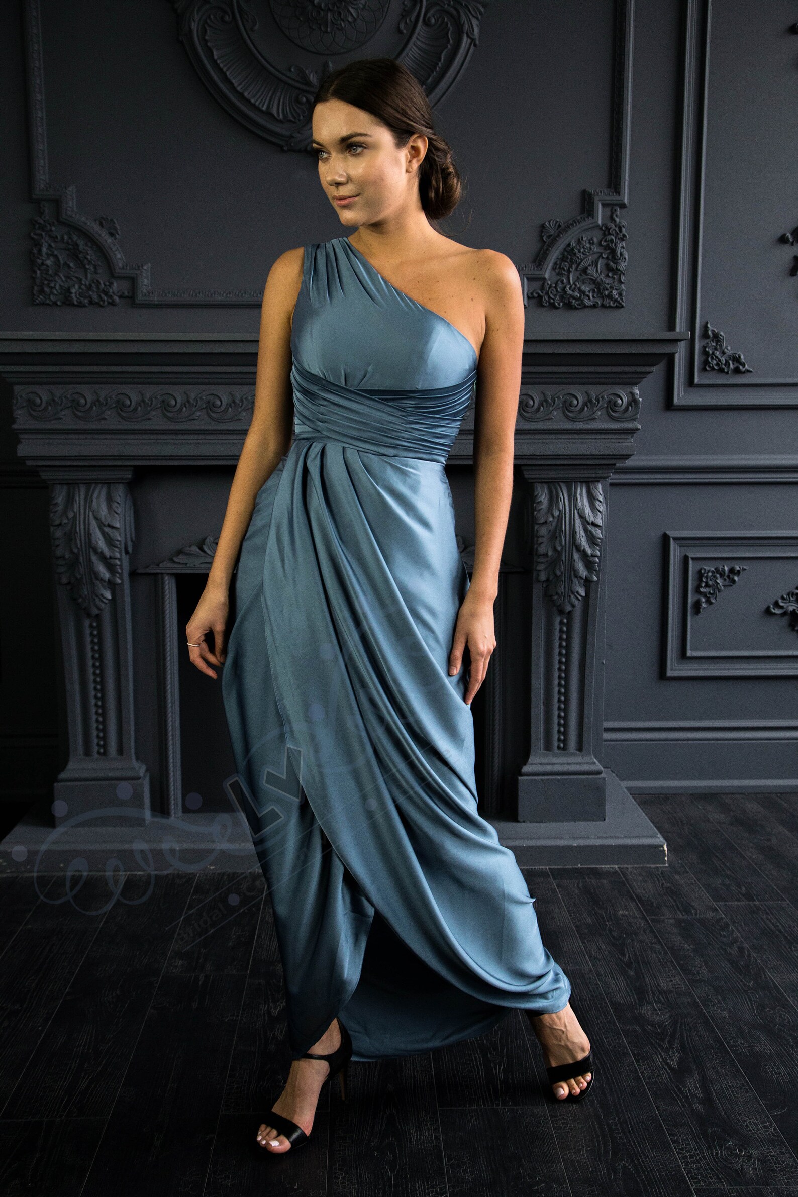 Maxi Greek Dress Blue Grecian Dress Blue Maxi Dress Blue | Etsy