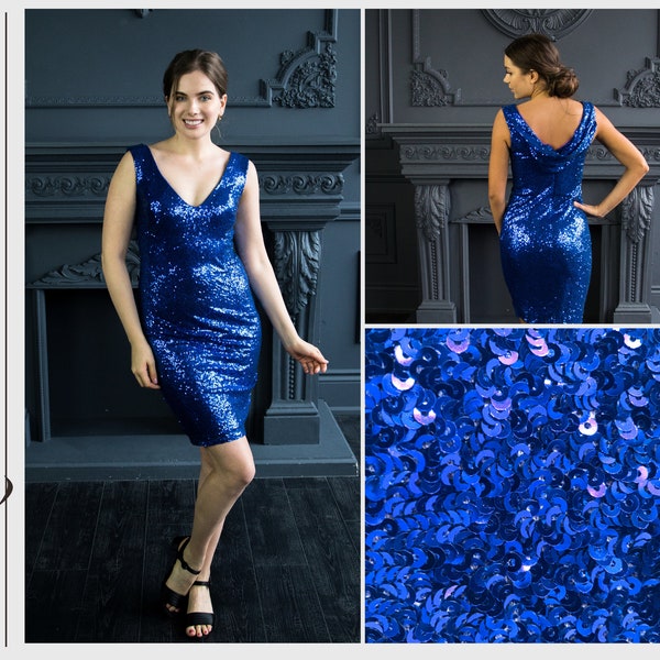 Royal Blue Sequin Dresses - Etsy