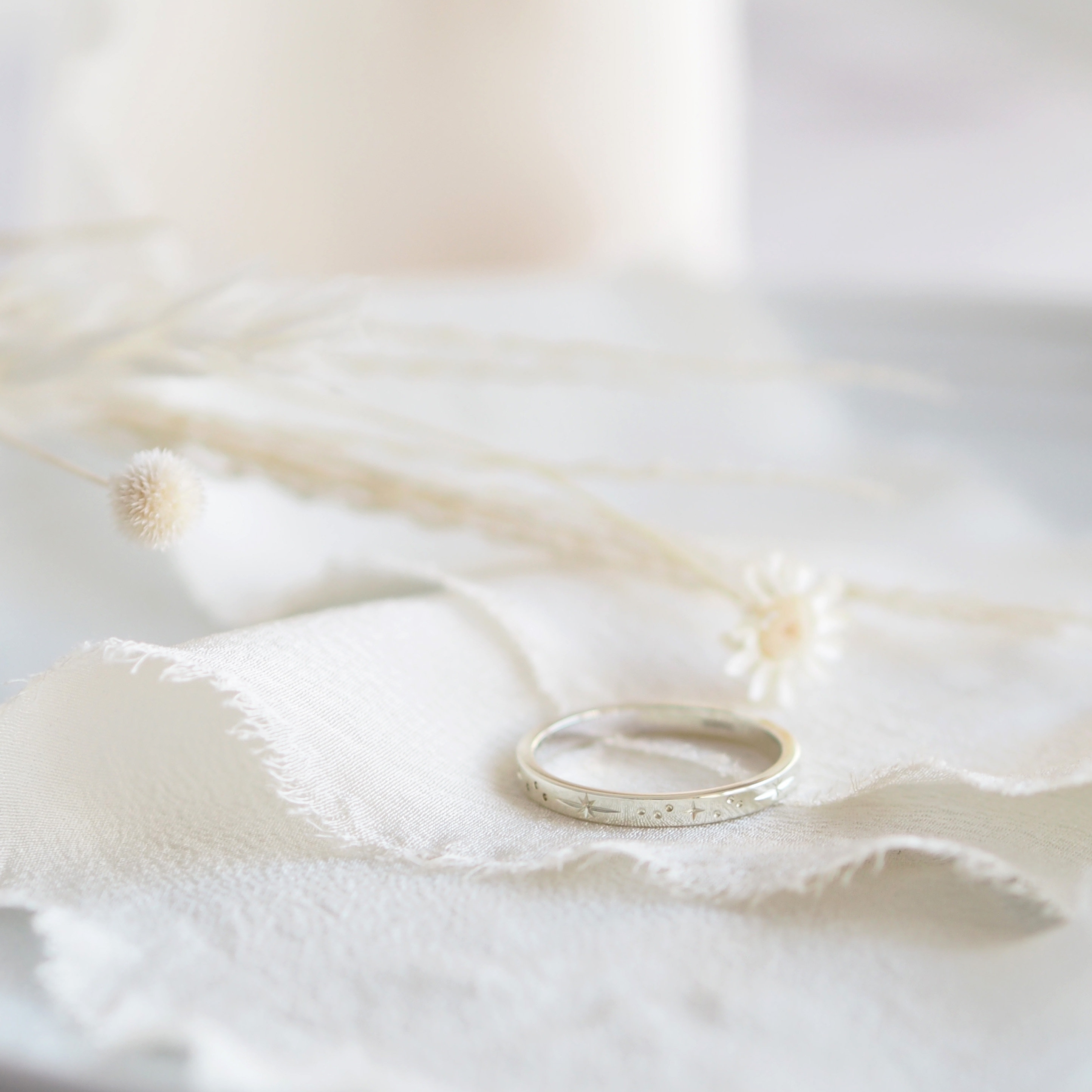 9ct Gold Star Engraved Ring Celestial Gold Ring Starry Ring | Etsy