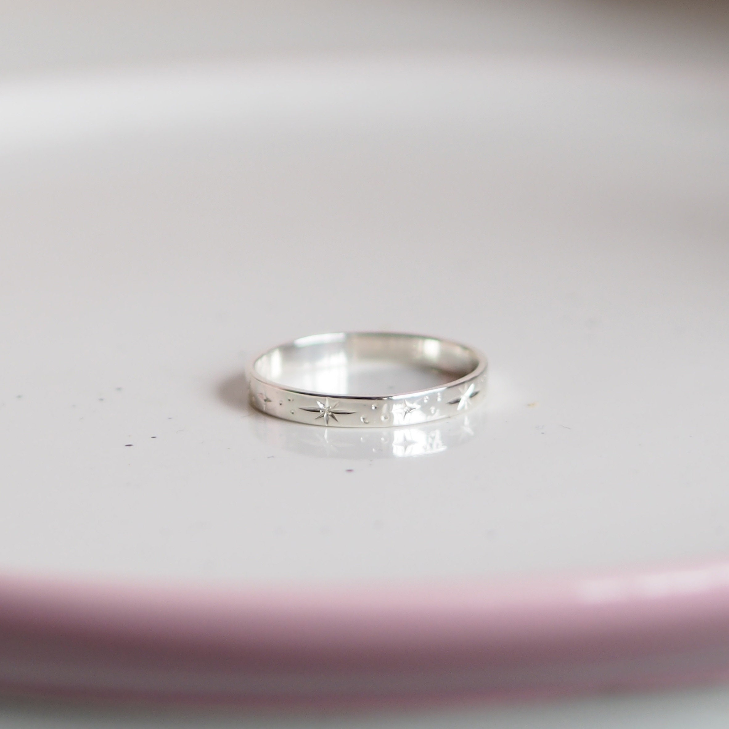 Sterling Silver Hand Engraved Star Ring Hand Engraved Ring | Etsy