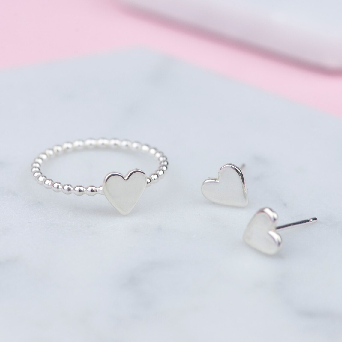Sterling Silver Heart Ring Heart Ring Simple Silver Ring - Etsy