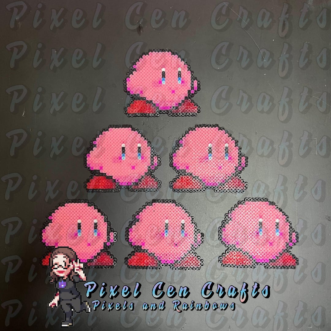 Kirby Inspired Perler Keychains, Magnets, Ornaments, Charms, Sprites - Etsy