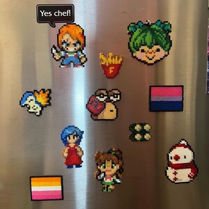 Queer Flag Mario Mushroom Perler Keychains, Magnets, Ornaments, Charms ...